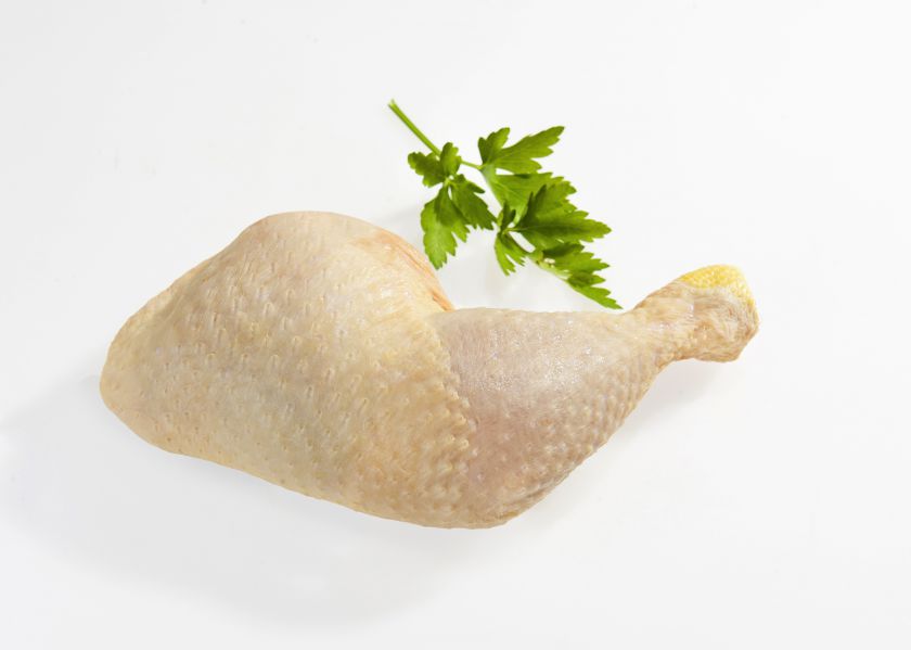 Hendl Keule mit Haut und Knochen - Hubers Landhendl GmbH - Bauernladen