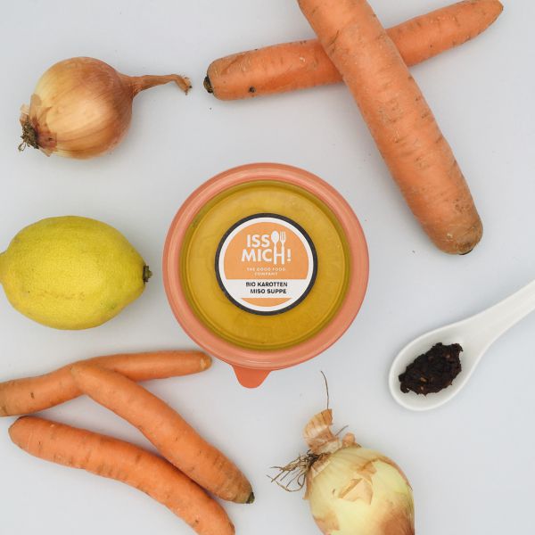 Bio Karotten Miso Suppe - vegan - iss mich! The good food company - Bauernladen