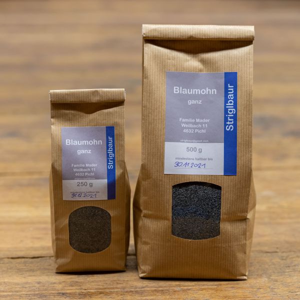 Blaumohn - Striglbaur – Familie Mader - Bauernladen