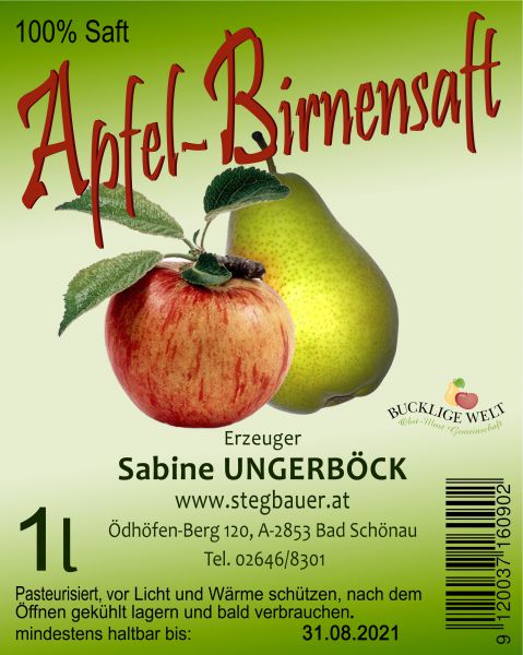 Apfel-Birnensaft - Stegbauer - Bauernladen