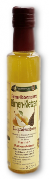 Birnen-Kletzen Essigzubereitung - Farmer Rabensteiner vlg. Graf ...