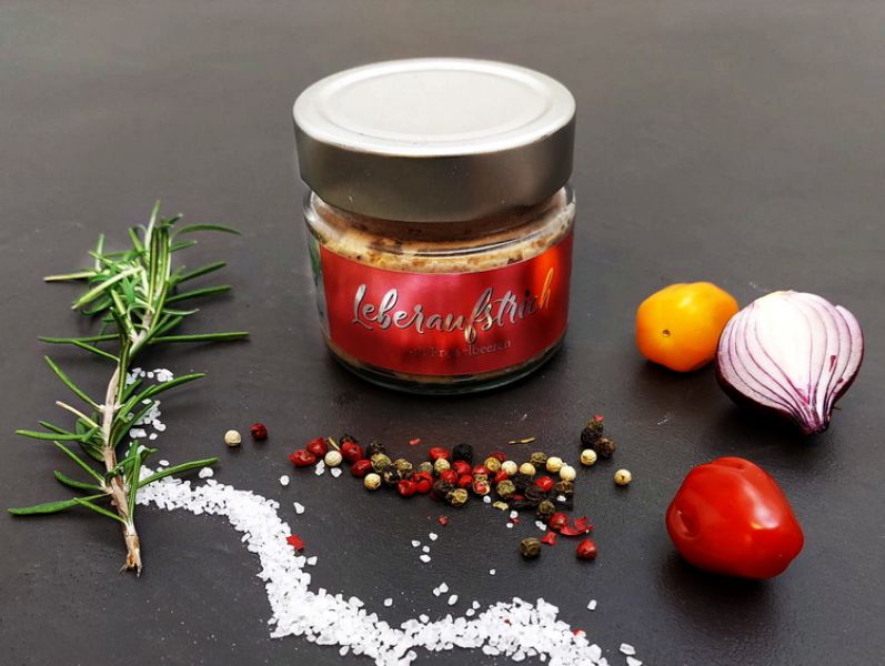 Bio Leberaufstrich mit Preiselbeeren im Glas - Biohof Hubicek - Bauernladen