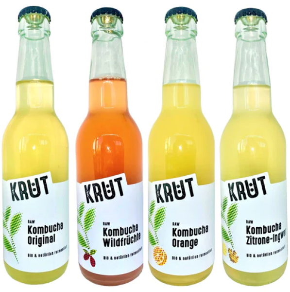 12er Raw Kombucha Mix-Box, BIO, je 330ml - KRUT fermented e.U ...