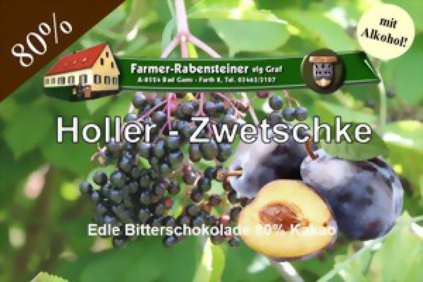Schokolade - Holler-Zwetschke - Farmer Rabensteiner vlg. Graf - Bauernladen