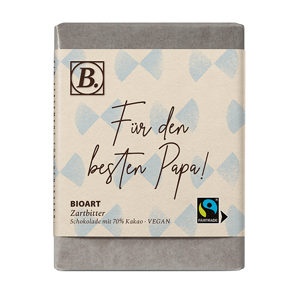 B. Motto Schoko Für den besten Papa Zartbitter - Fairtrade - BioArt AG ...