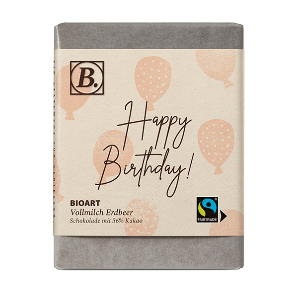 B. Motto Schoko Happy Birthday Vollmilch Erdbeer - Fairtrade - BioArt ...