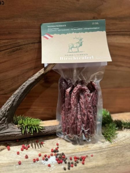 Hirschteuferl - Wildrohwurst - 150-200g - Wilder G'schmack - Bauernladen