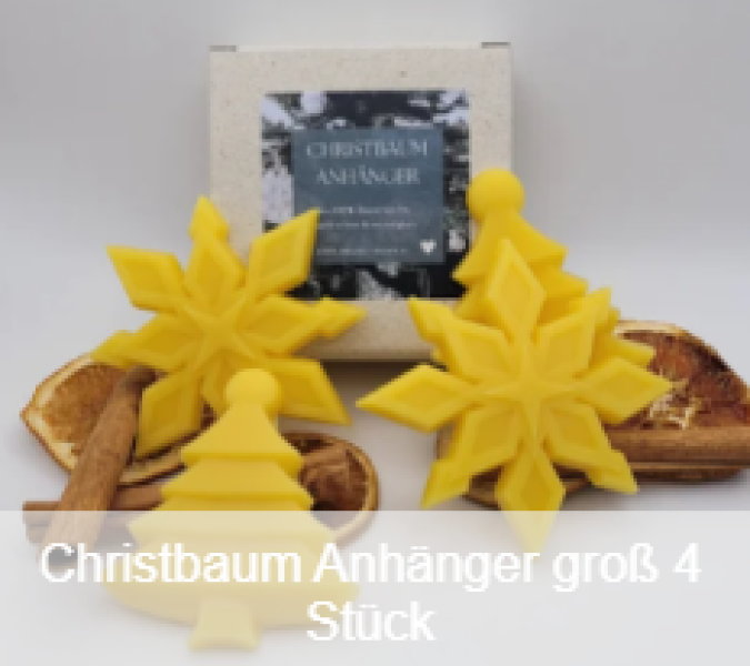 4er Set Christbaum Anhänger modern groß - Imkerei Herndl e.U. - Bauernladen