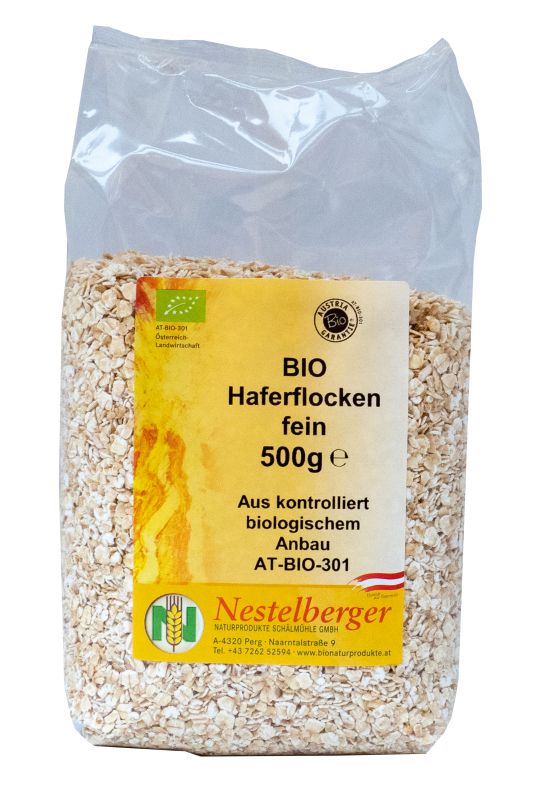Bio Haferflocken fein - Schälmühle Nestelberger - Bauernladen