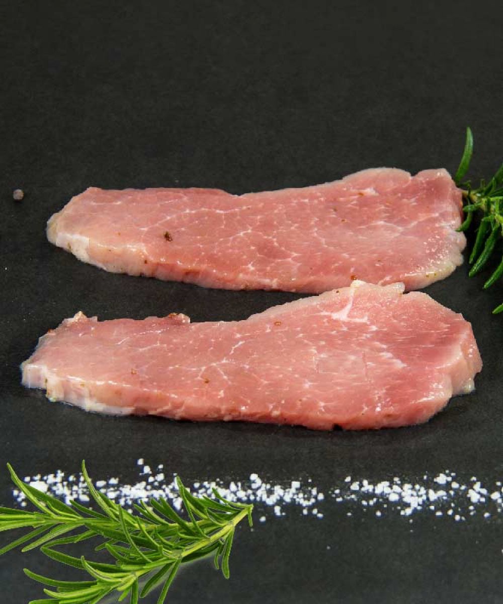 Surschweinsschnitzel roh (geschnitten) - Harold Fleisch & Wurst ...