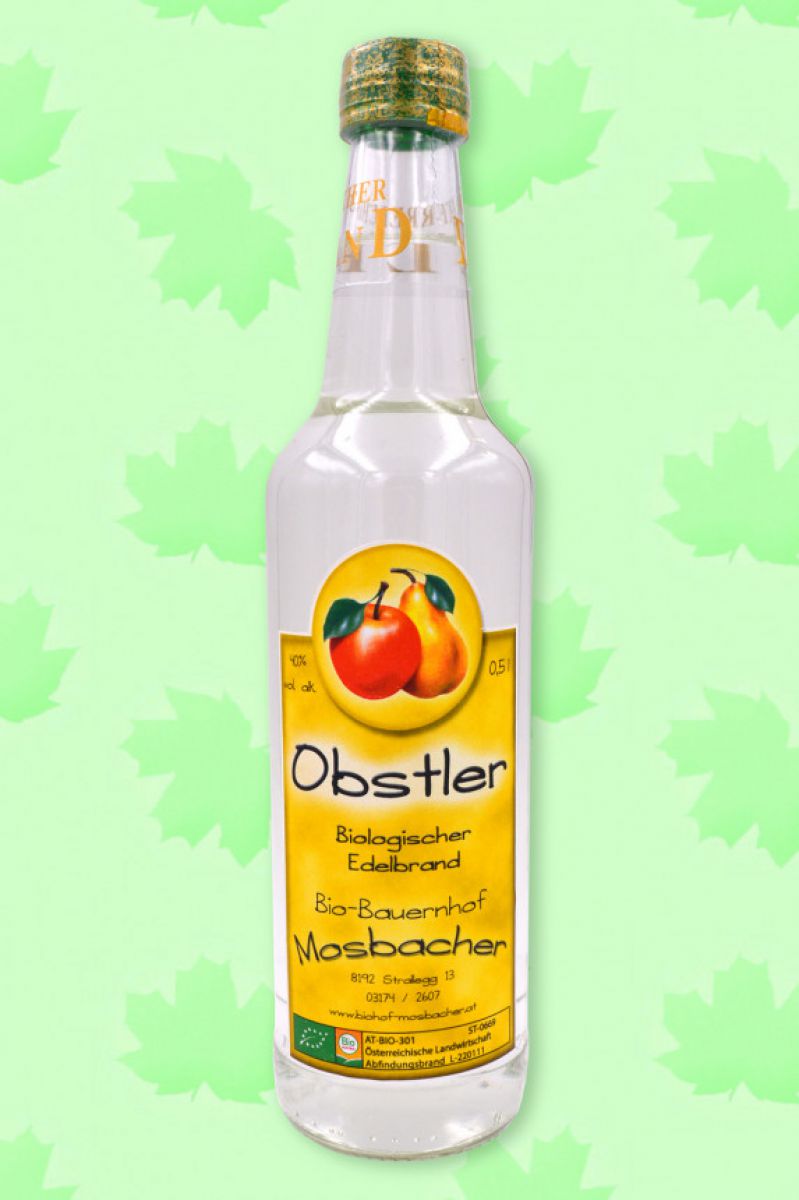 Bio-Edelbrand Obstler - Bio-Hof Mosbacher - Bauernladen